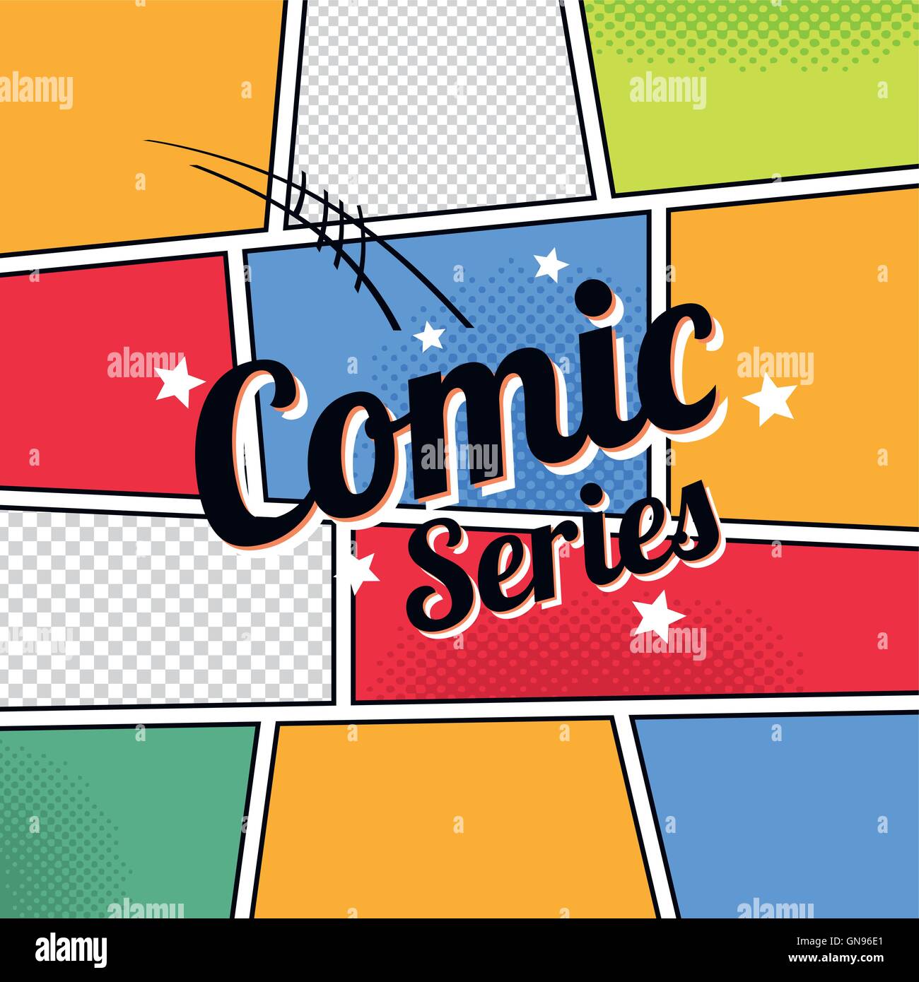 comic template element with speech bubble halftone art Stock Vector ...