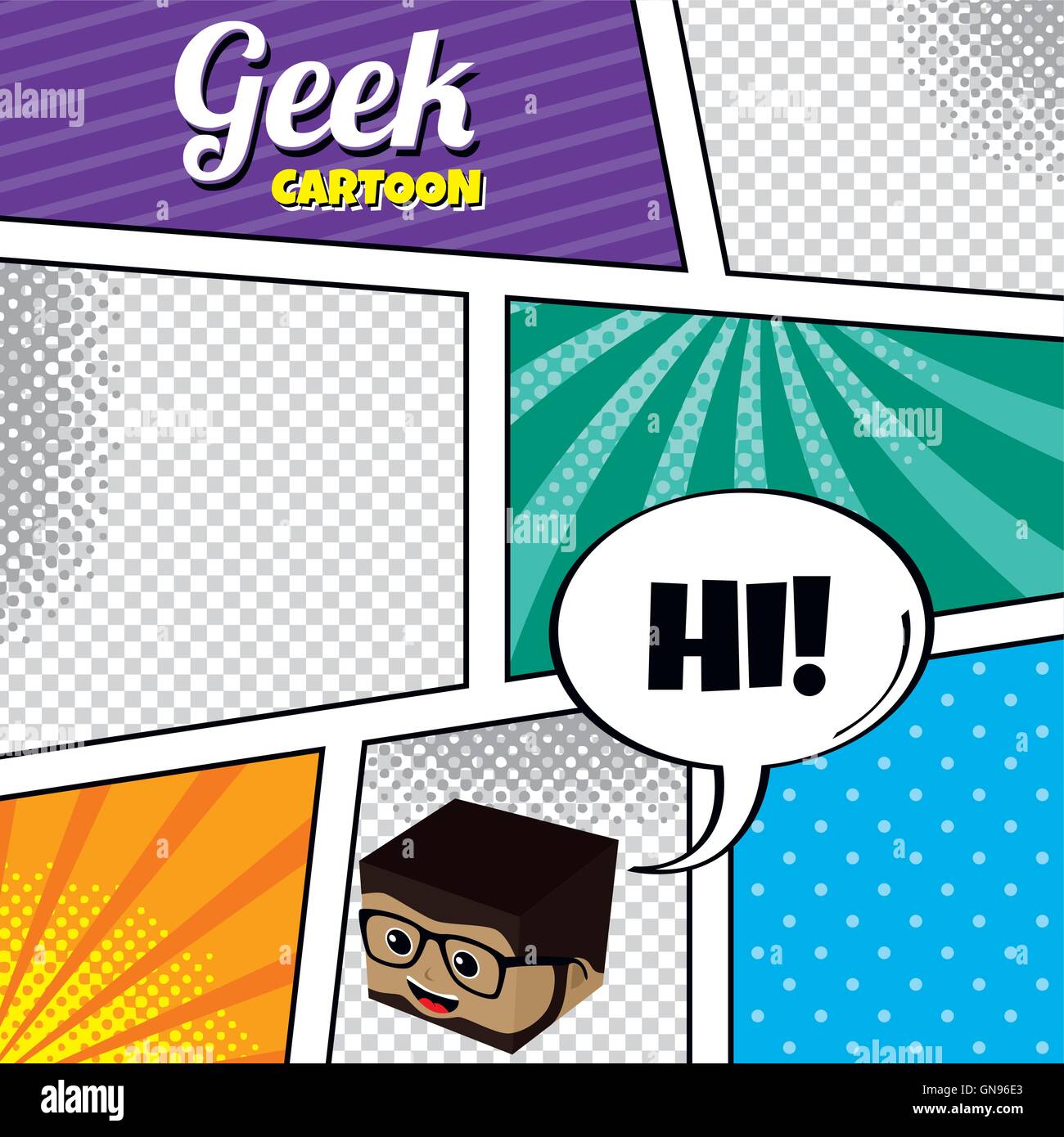 cartoon theme comic template Stock Vector Image & Art - Alamy