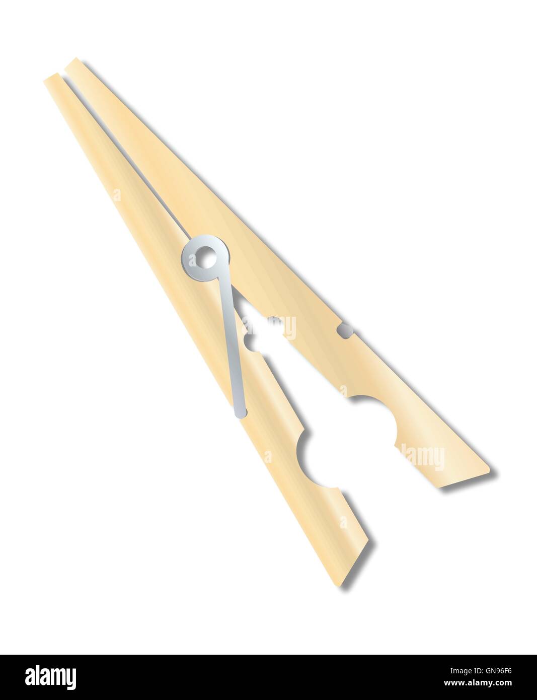 Wood Clothes Peg Stock Vector Image & Art - Alamy