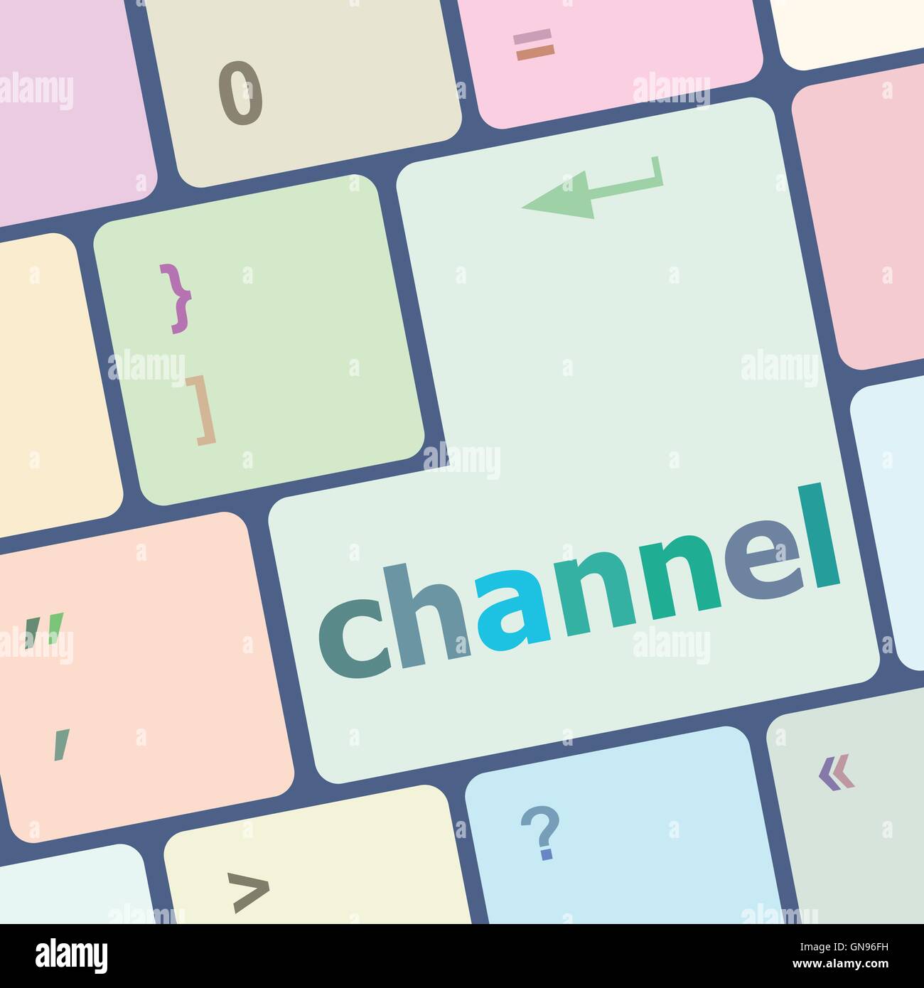 channel button on computer pc keyboard key vector illustration Stock ...