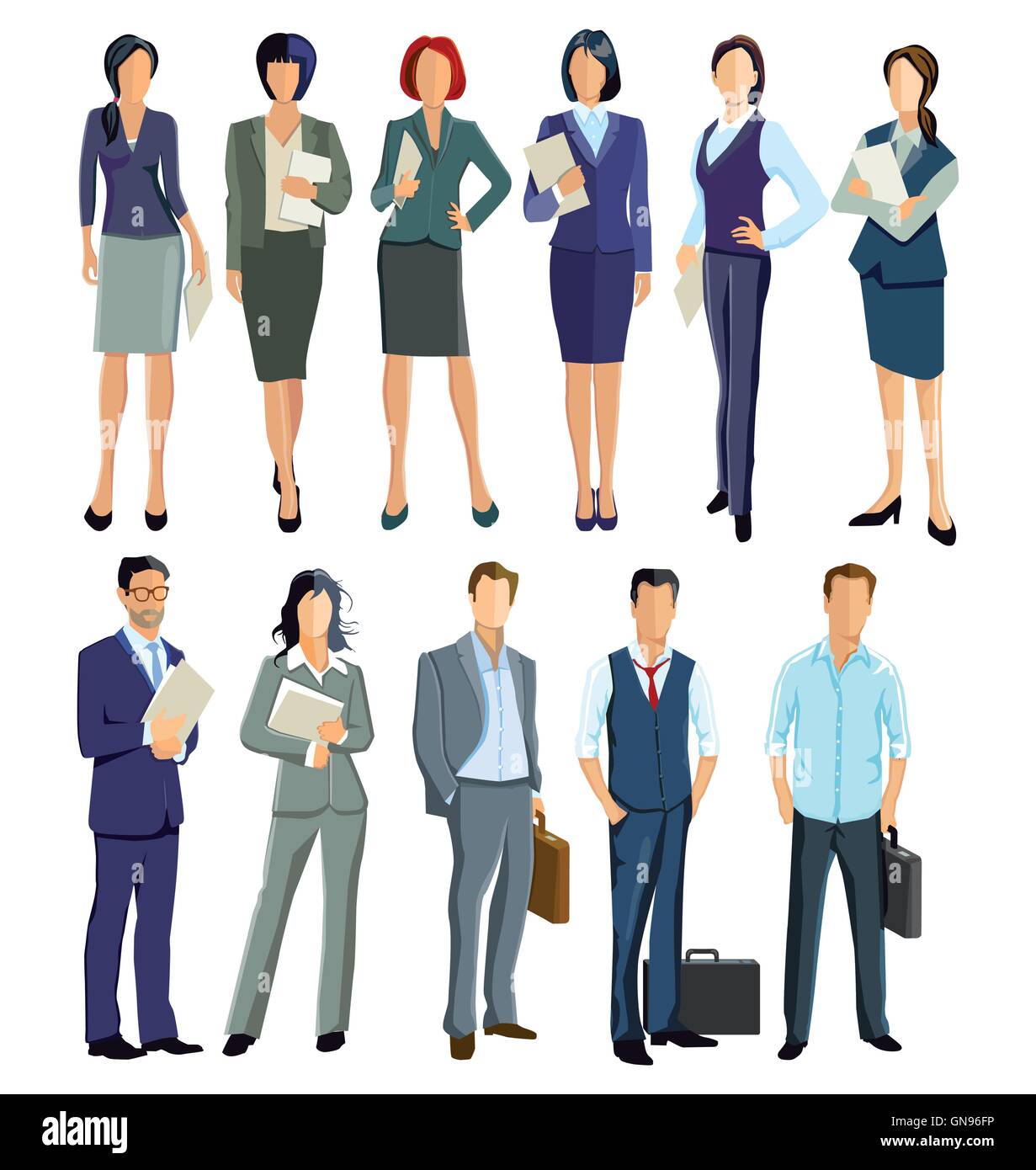Employees together Stock Vector Images - Alamy
