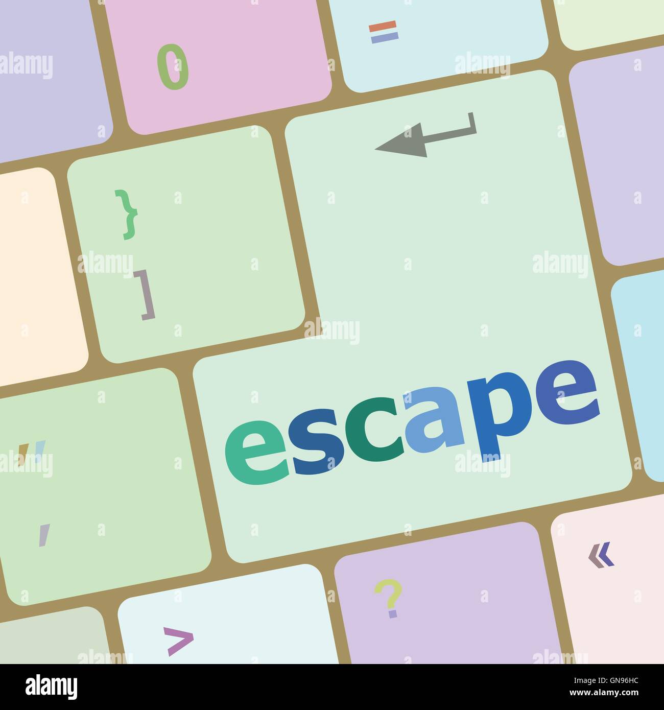 Escape key computer keyboard Stock Vector Images - Alamy