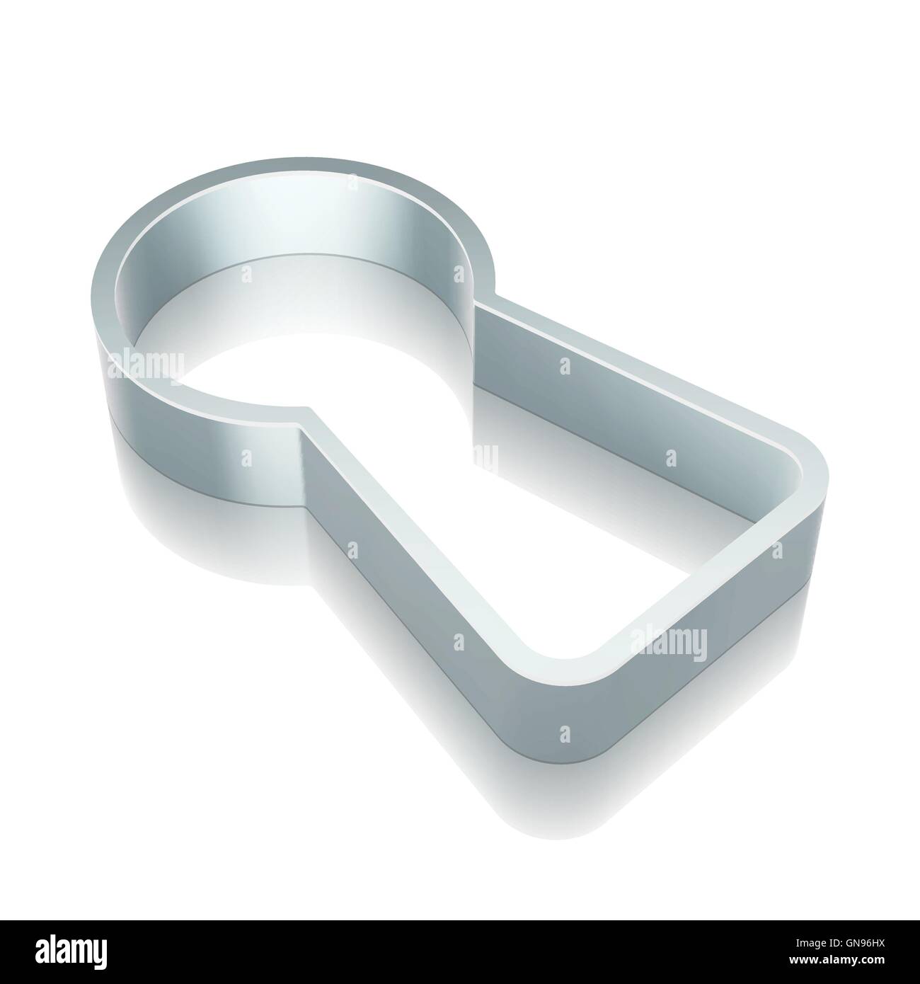Information icon: 3d metallic Keyhole with reflection, vector illustration Stock Vector Image ...