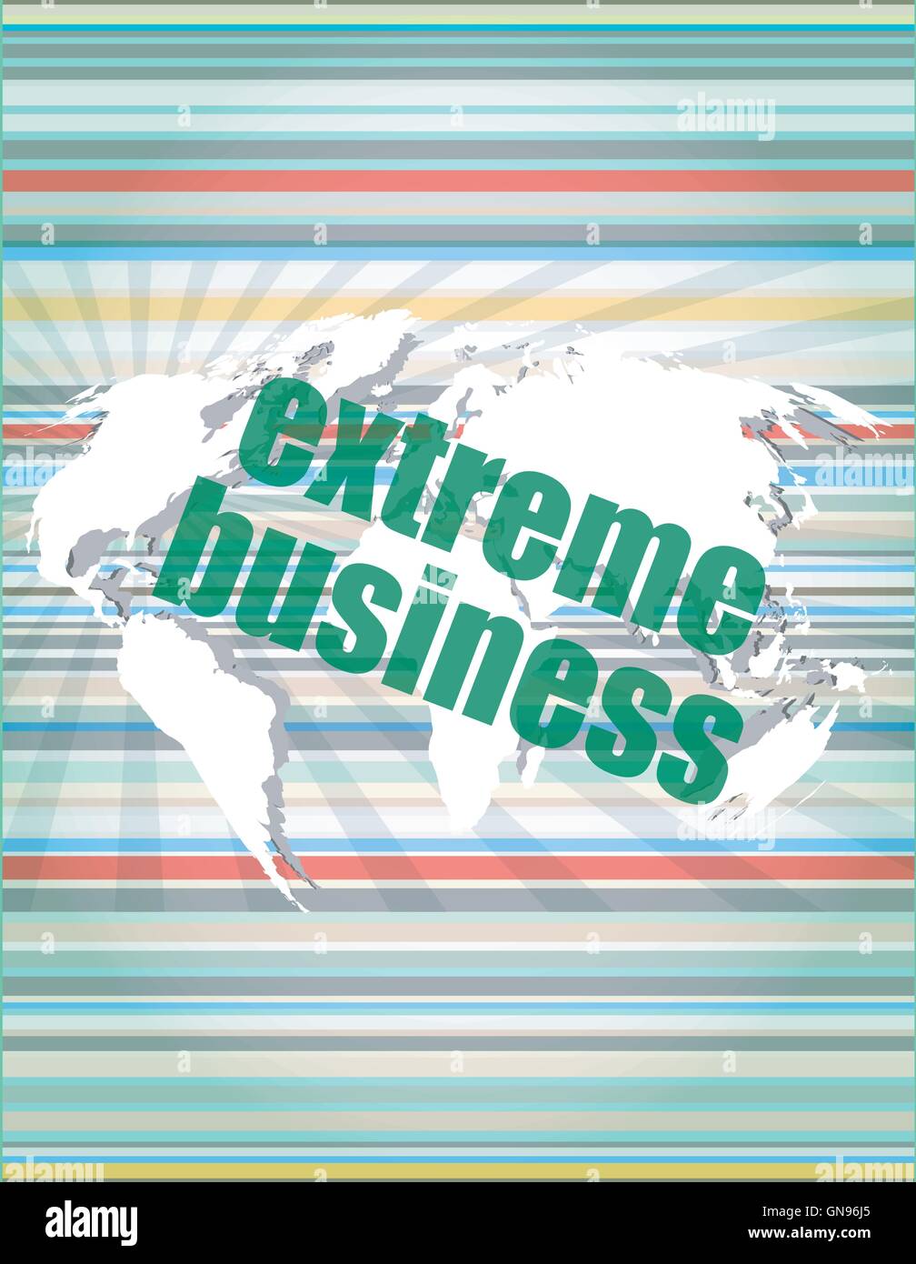 extreme business words on digital touch screenvector quotation marks ...