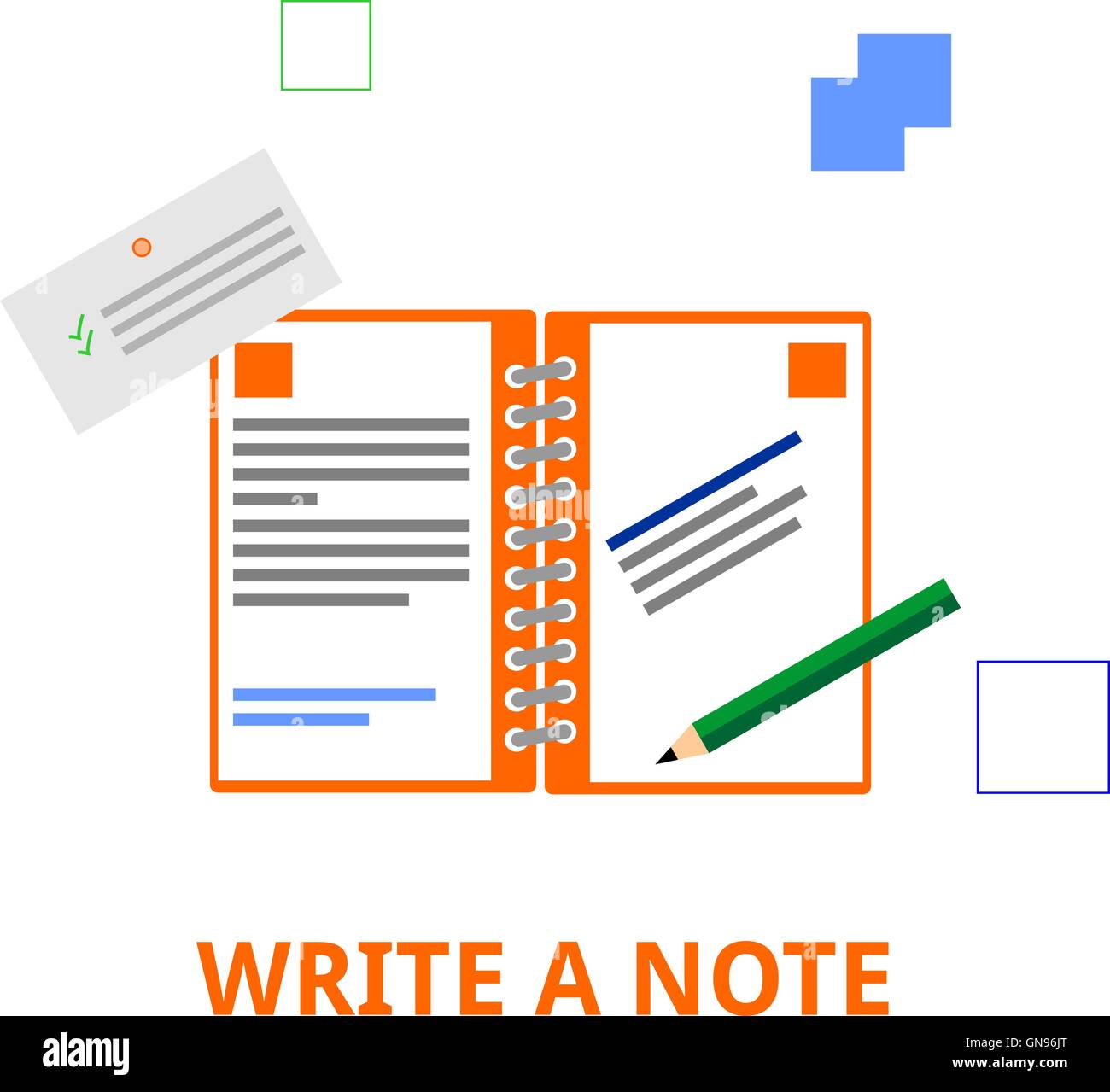 vector - write a note Stock Vector Image & Art - Alamy