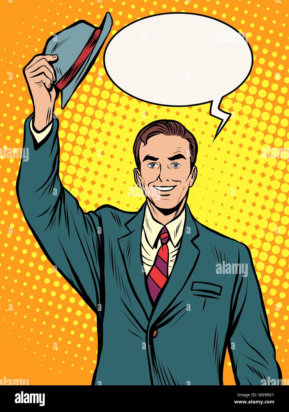 Hats off greeting men Stock Vector Image & Art - Alamy