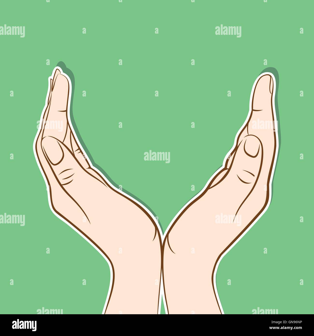 open both hand for placed your object design Stock Vector Image & Art ...