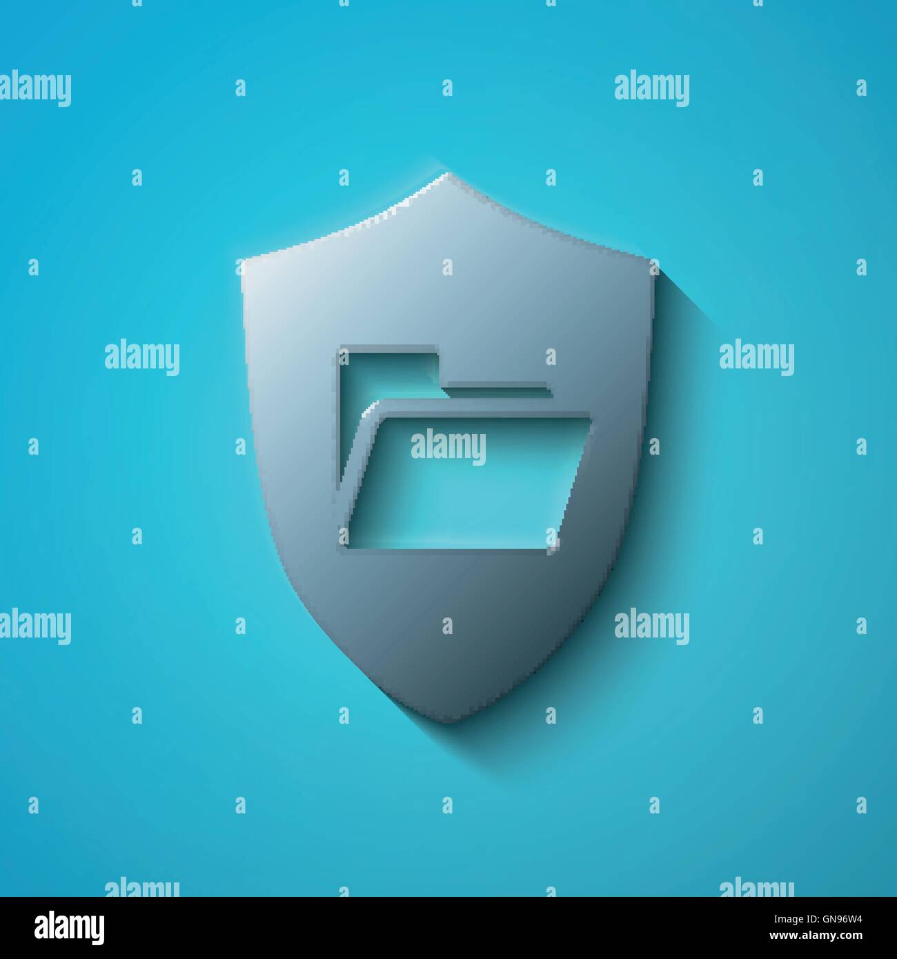 Shield file folder icon Stock Vector Images - Alamy