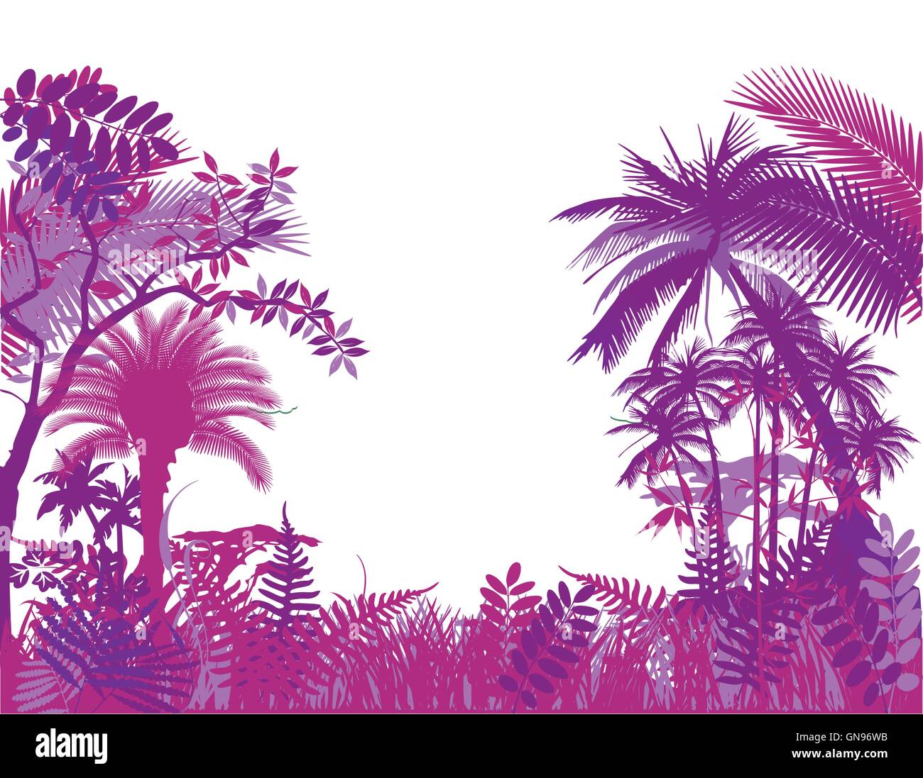 Leaf jungle foliage Stock Vector Images - Alamy