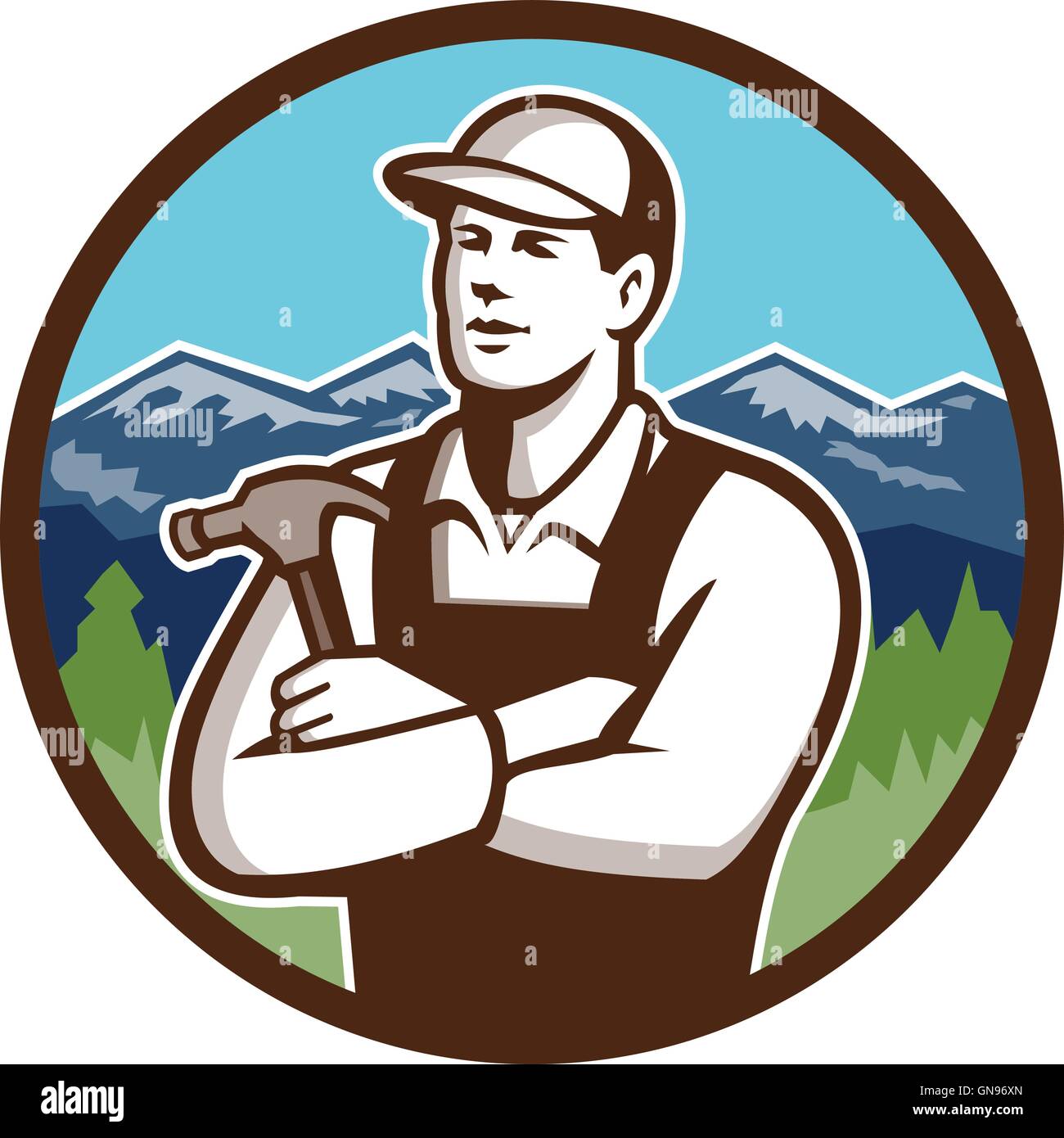 Crossed arms in front Stock Vector Images - Alamy