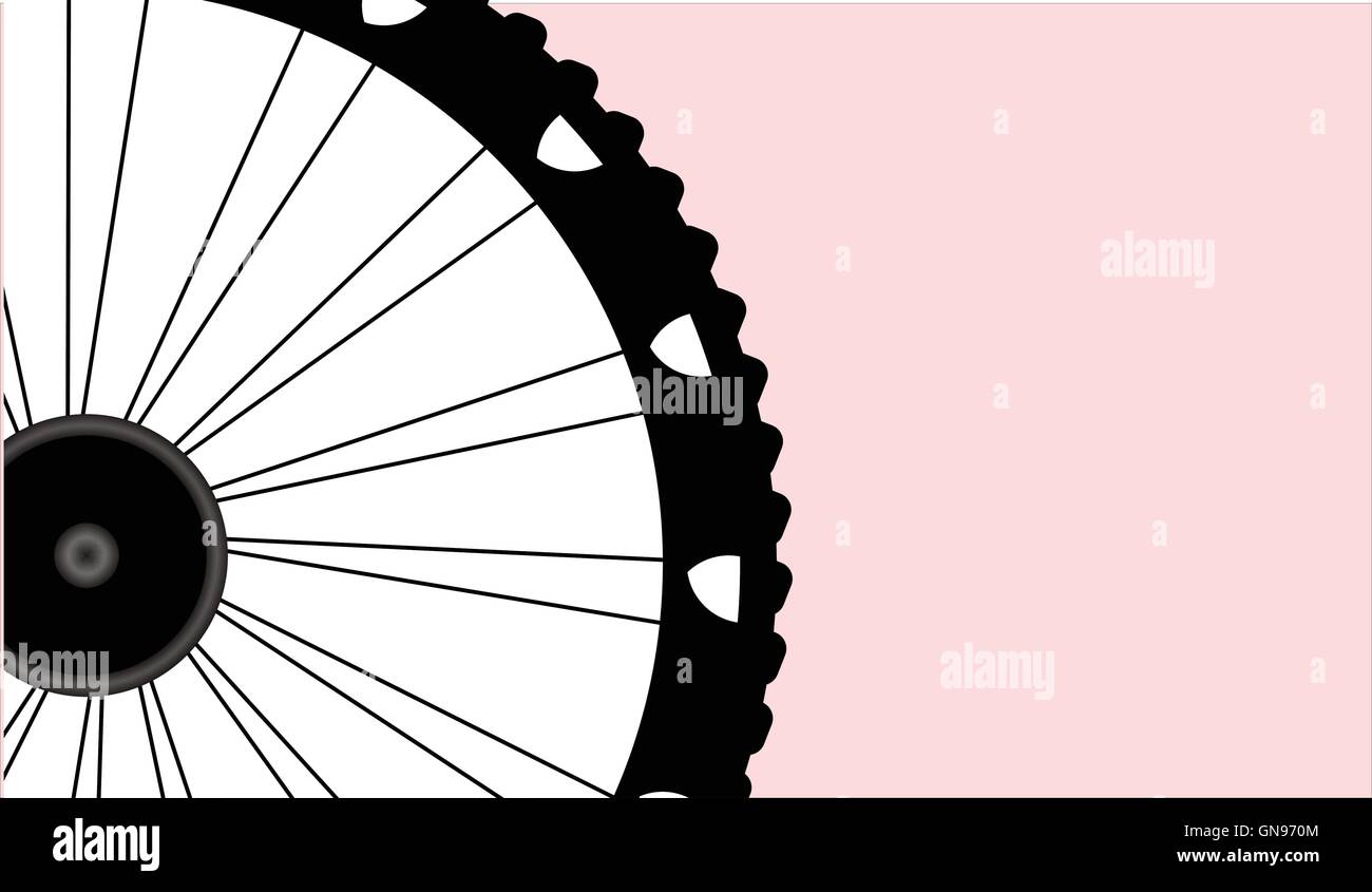 vector silhouette of a bicycle wheel with tyre and spokes Stock Vector ...