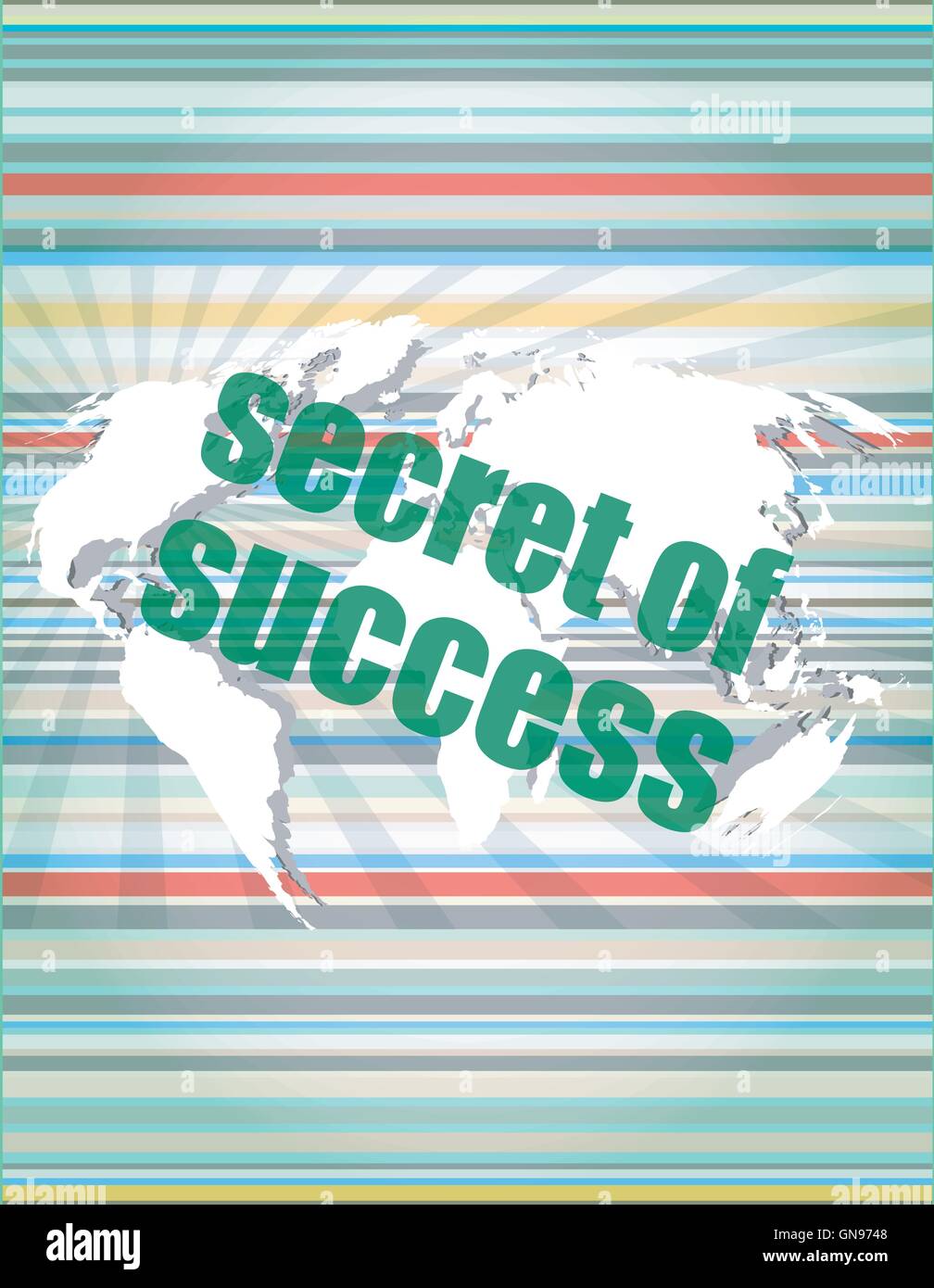 secret of success text on digital touch screen interface vector ...