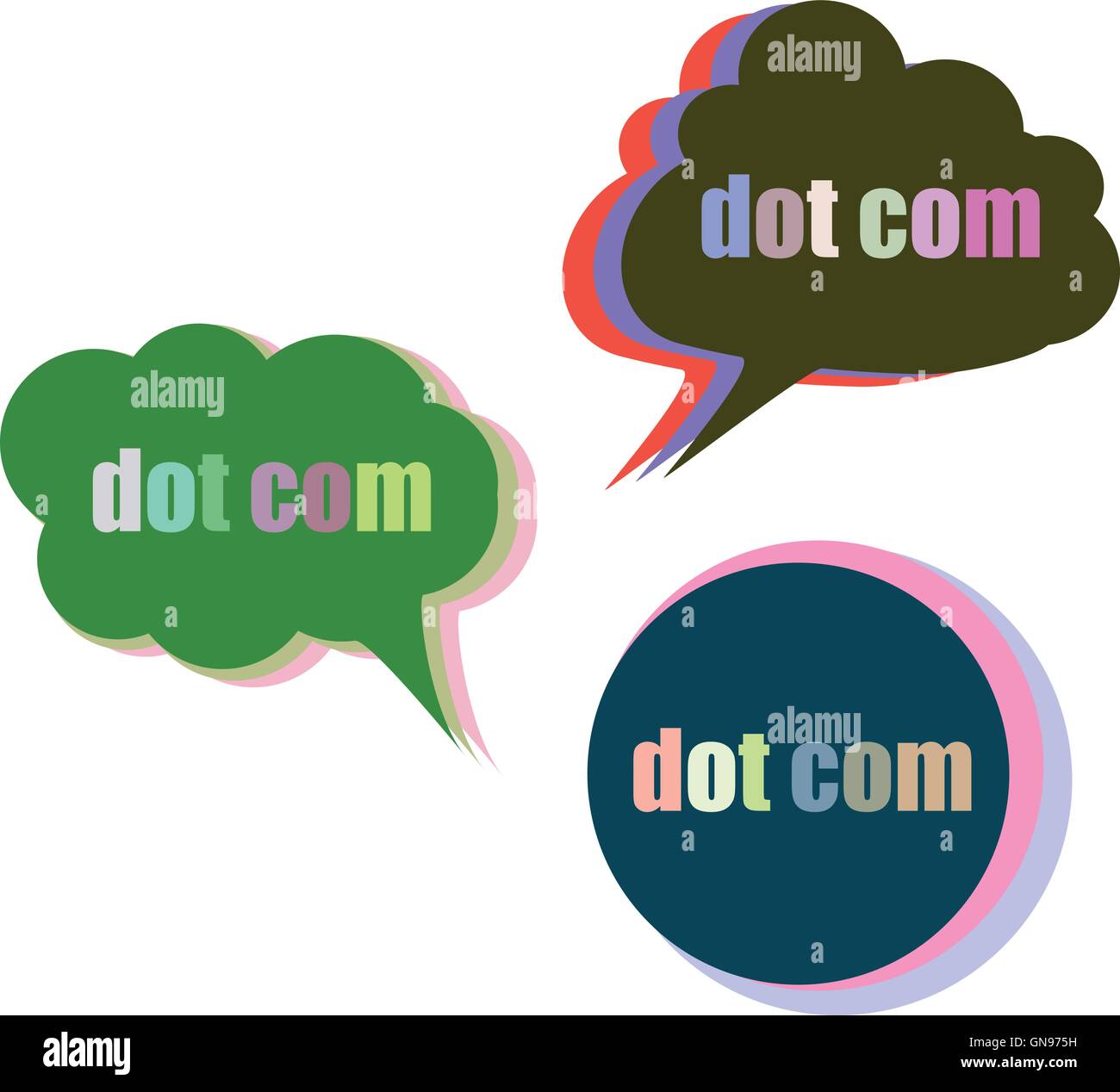dot com. Set of stickers, labels, tags. Business banners, Template for ...
