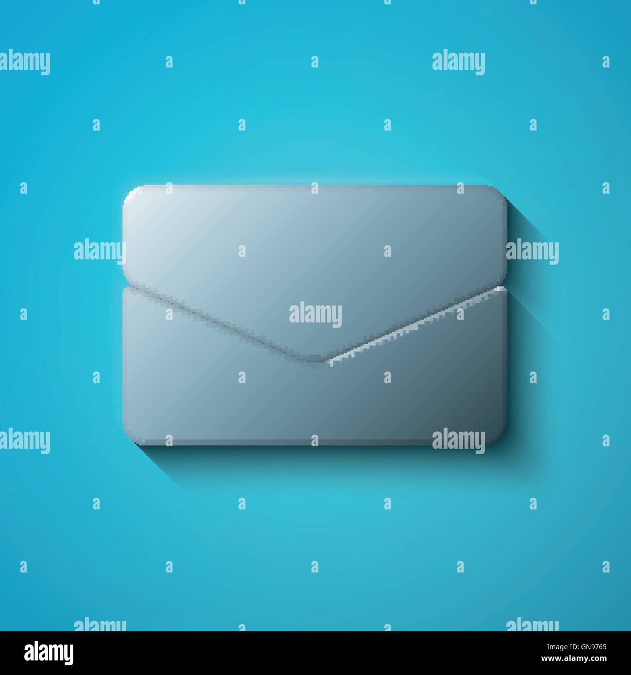Finance concept: flat metallic Email icon, vector Stock Vector Image ...