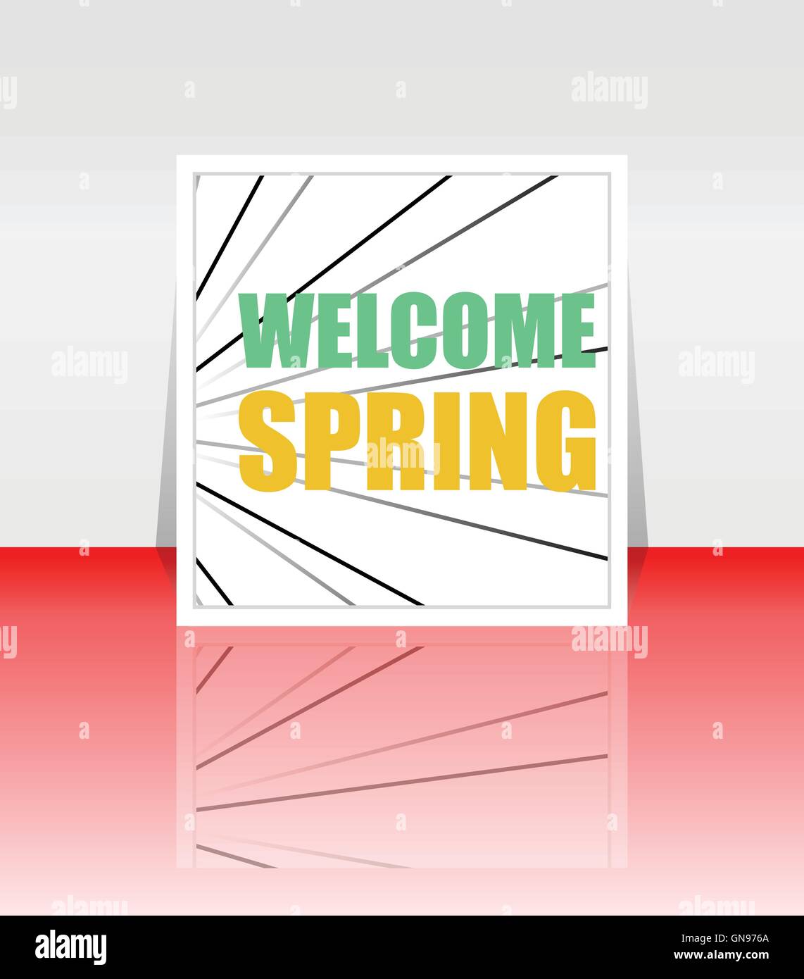Welcome Spring Holiday Card. Welcome Spring Vector. Welcome Spring ...