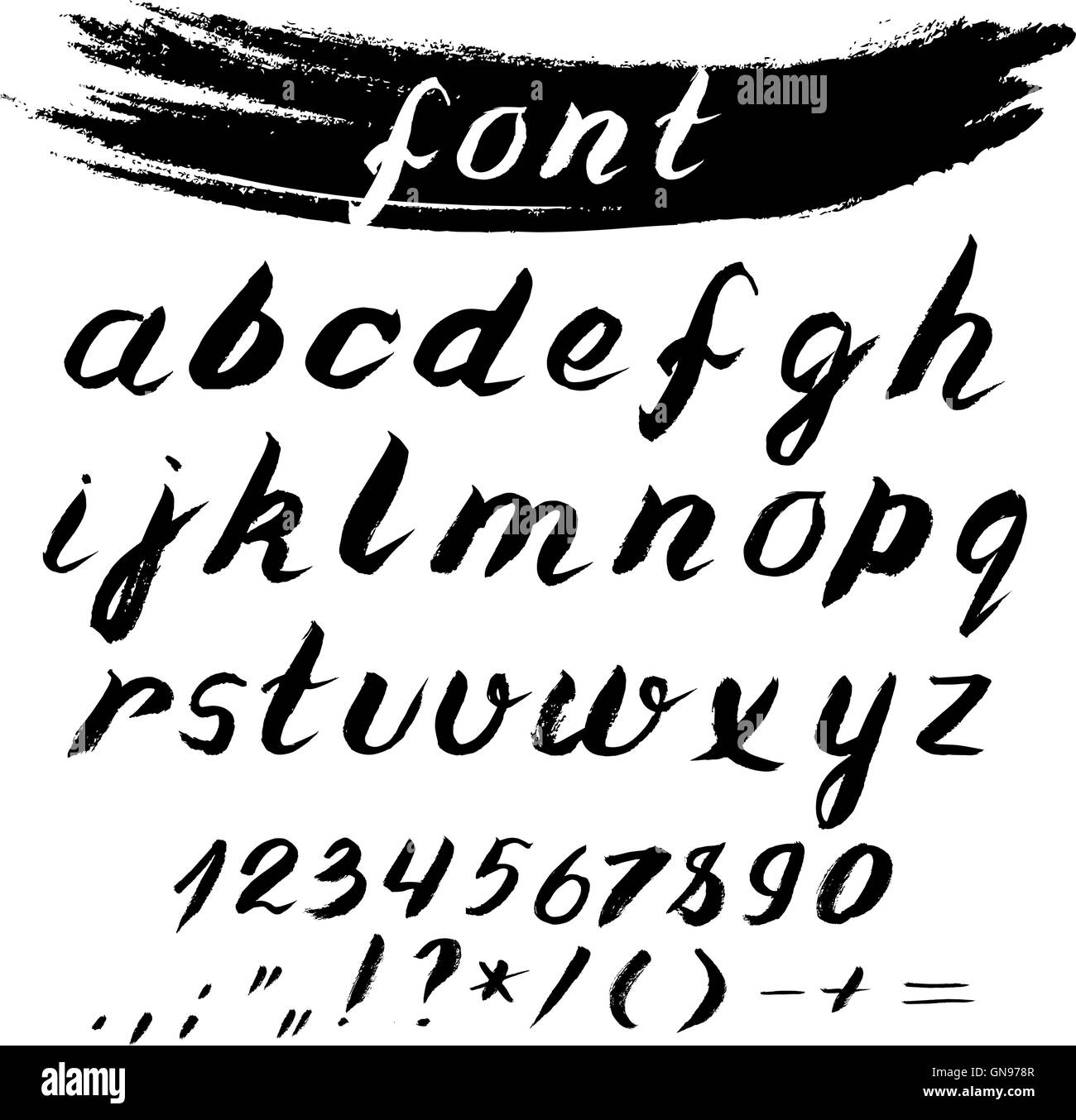 Font vector hi-res stock photography and images - Alamy