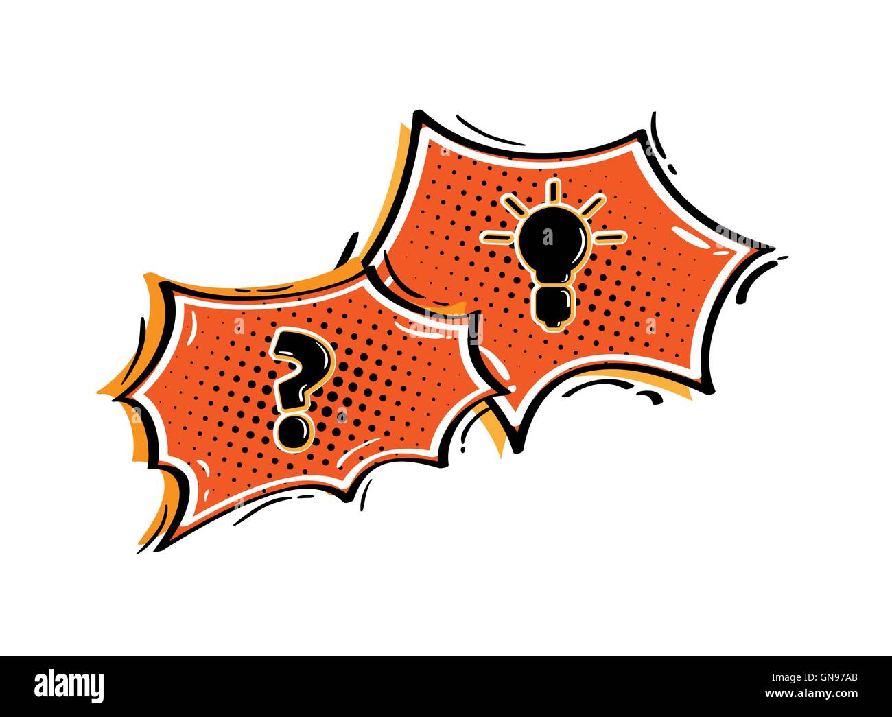 Thought bubble light bulb Stock Vector Images - Alamy