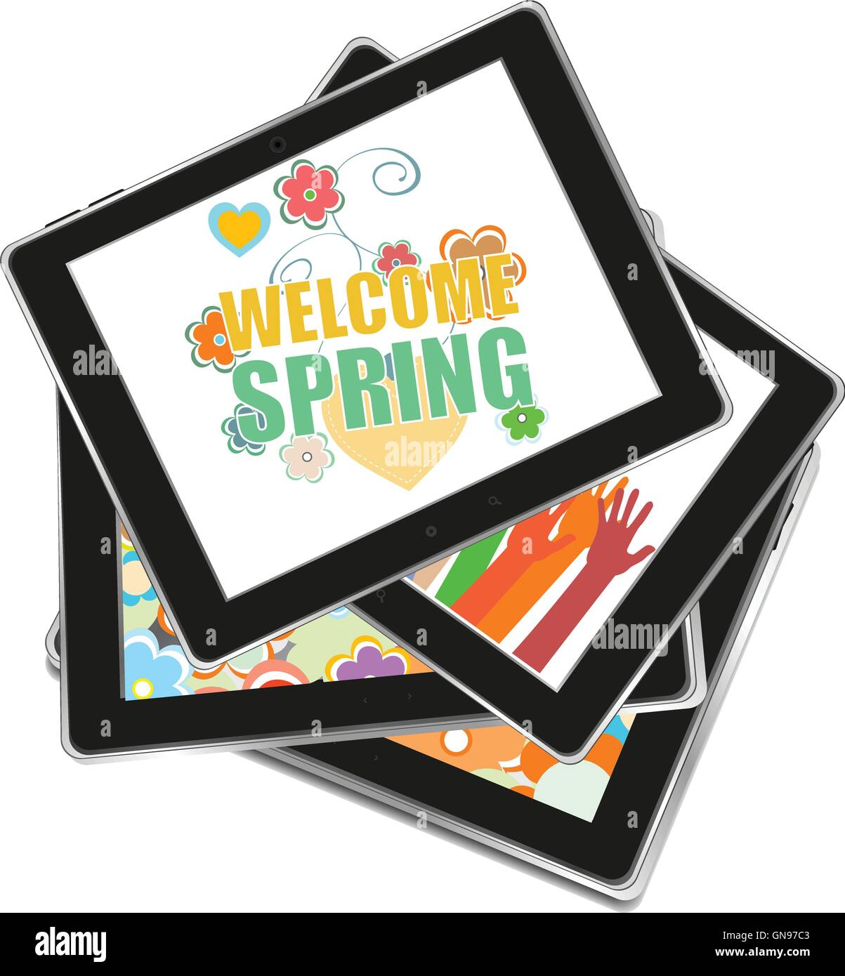 Welcome Spring Holiday Card. Welcome Spring Vector. Welcome Spring ...