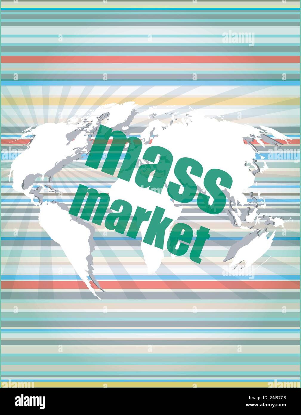 mass market words on digital touch screen interface vector quotation ...