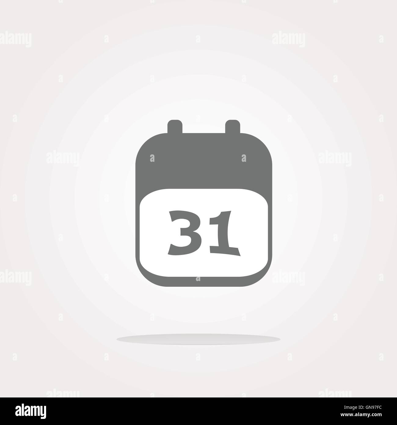 vector calendar apps icon glossy button. day 31 Stock Vector Image ...