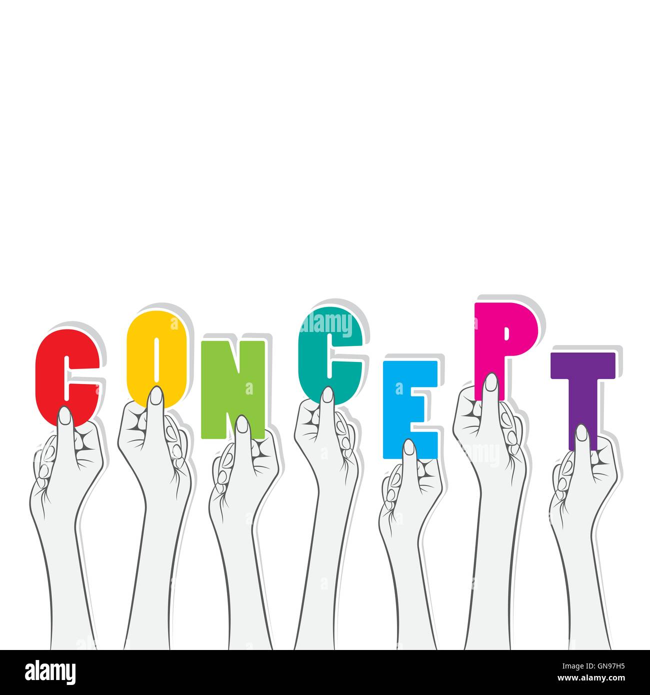 Businessman holding sign word Stock Vector Images - Alamy