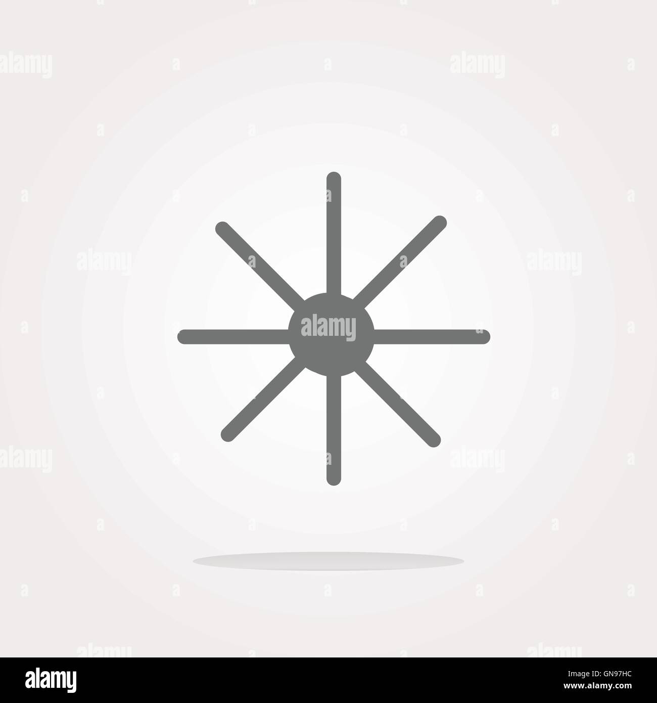 vector Sun icon on round button collection original illustration Stock ...
