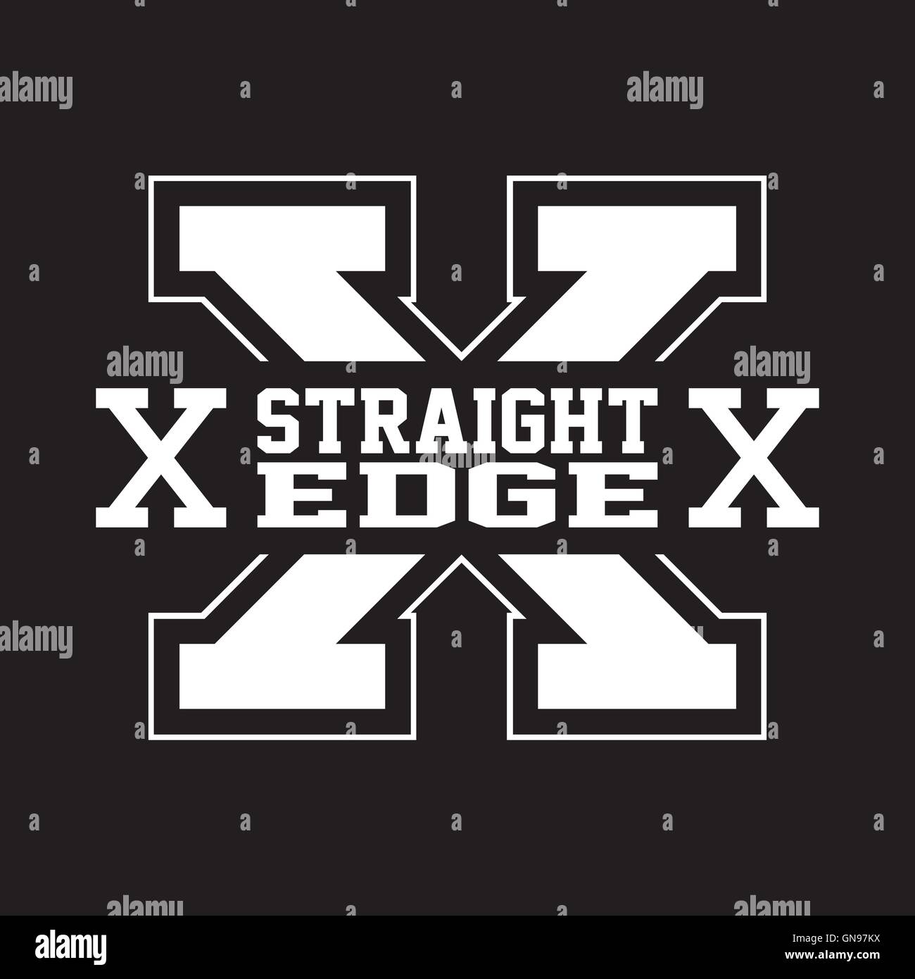 Straight edge hardcore sign Stock Vector Images - Alamy