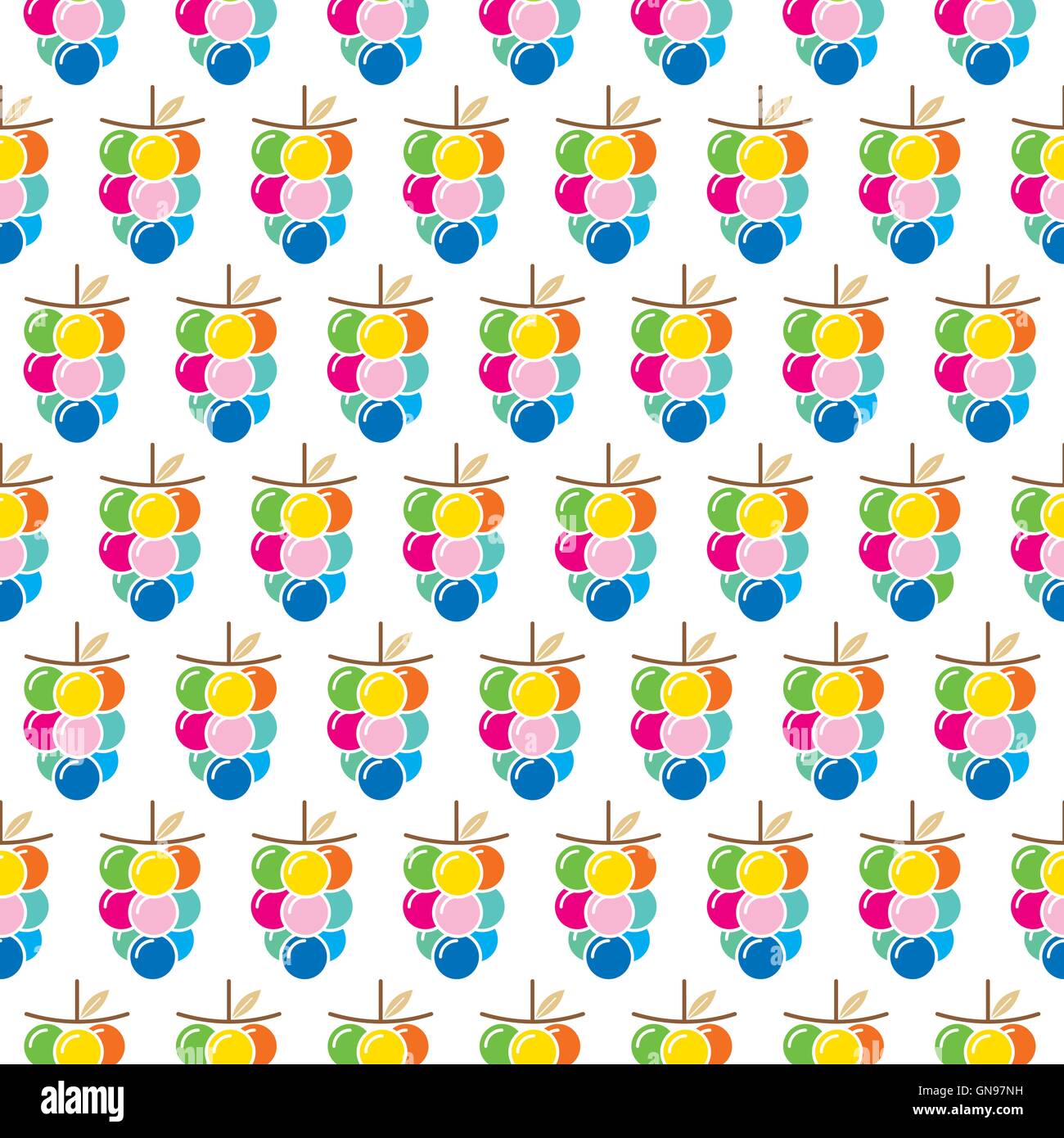 colorful grapes bunch pattern design vector Stock Vector Image & Art ...