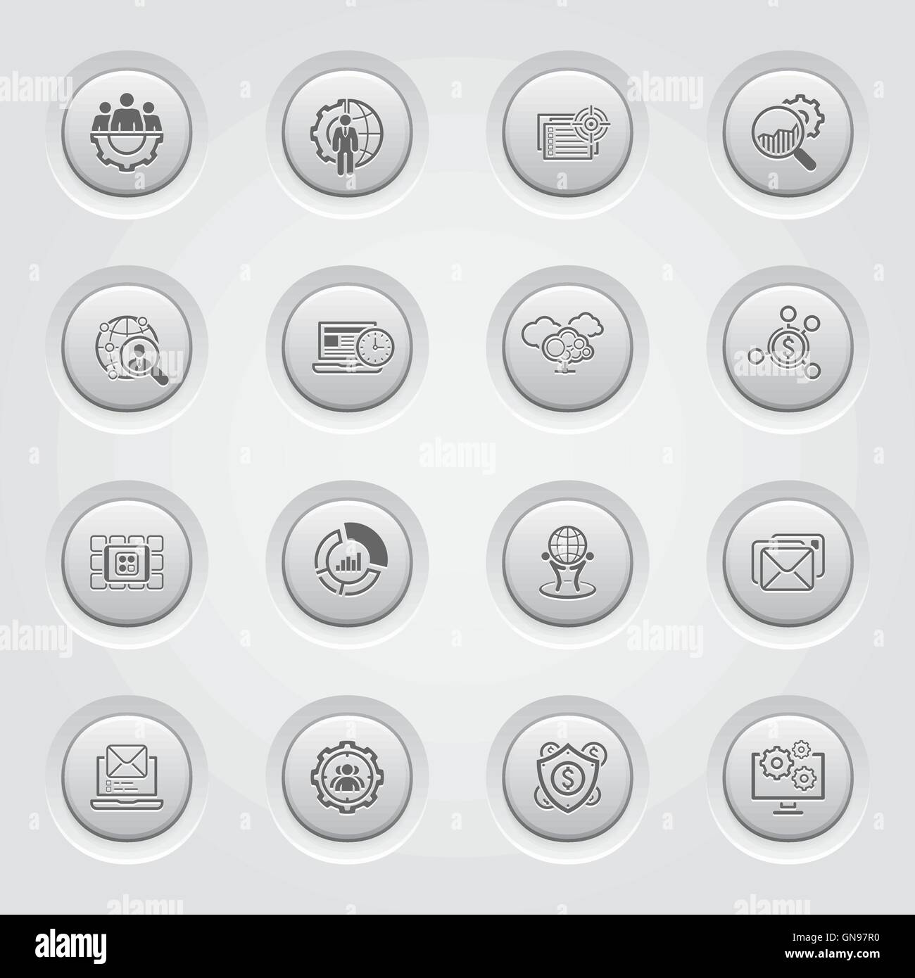 Flat Design Business Icons Set Stock Vector Image & Art - Alamy