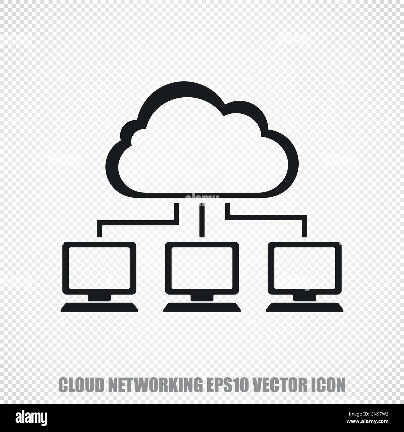 Cloud computing vector Cloud Network icon. Modern flat design Stock ...