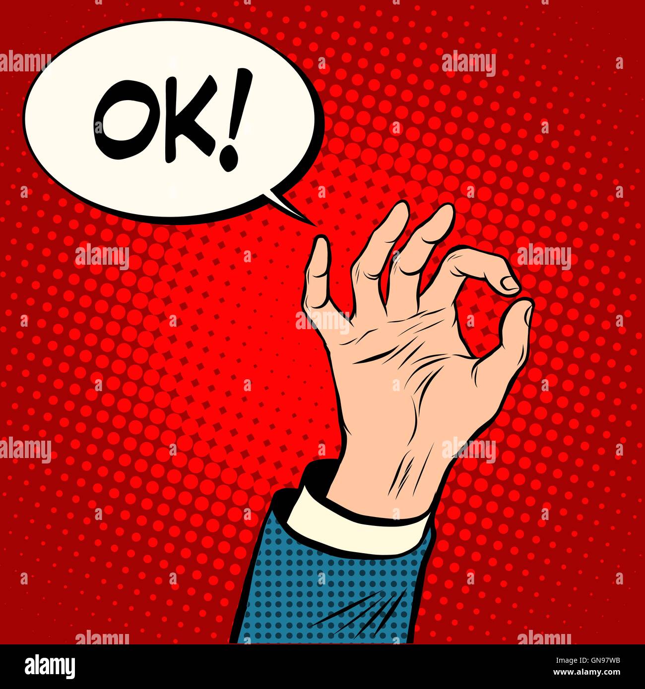 Cartoon okay hand gesture hi-res stock photography and images - Alamy