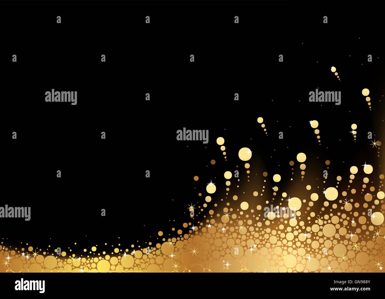 Black background gold snow Stock Vector Images - Alamy