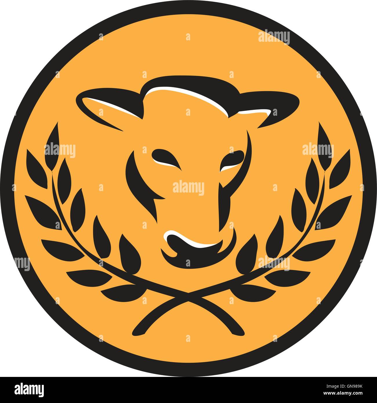 Cow circle Stock Vector Images - Alamy