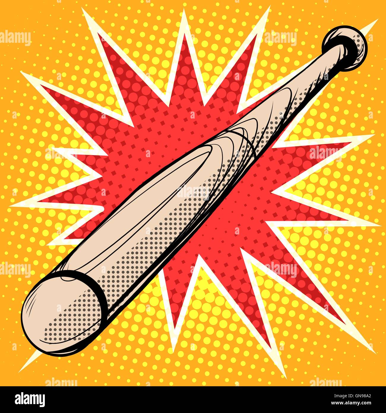 Wood baseball bat retro sports Stock Vector Image & Art - Alamy