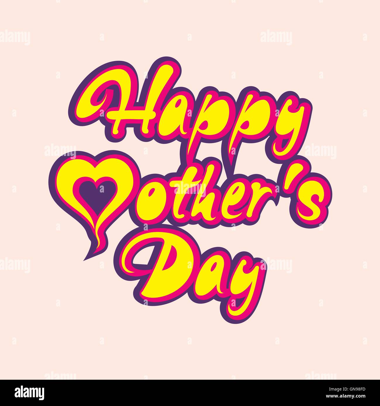 Happy mothers day text Stock Vector Images - Alamy
