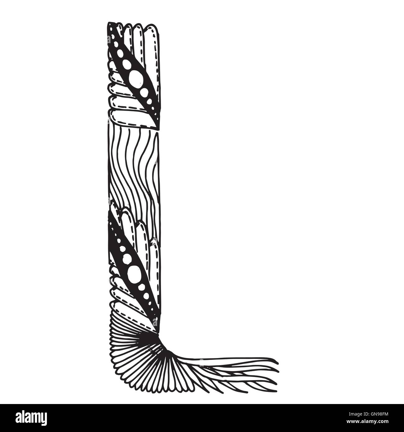 Zentangle letters hi-res stock photography and images - Alamy