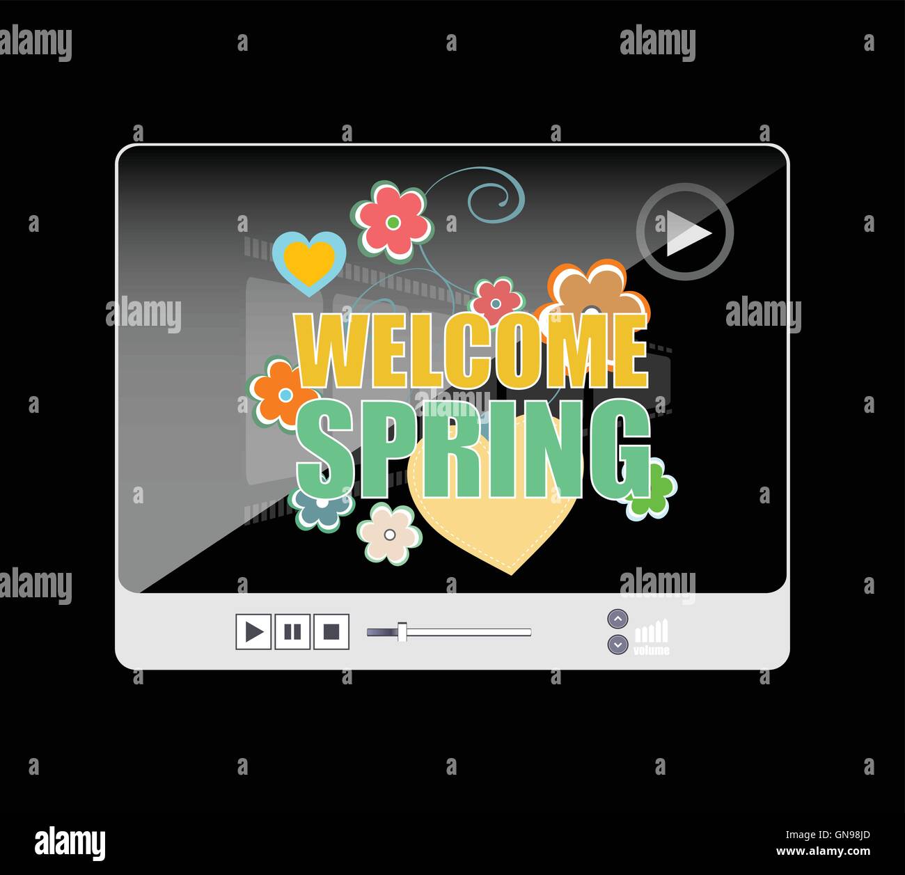 Welcome Spring Holiday Card. Welcome Spring Vector. Welcome Spring ...