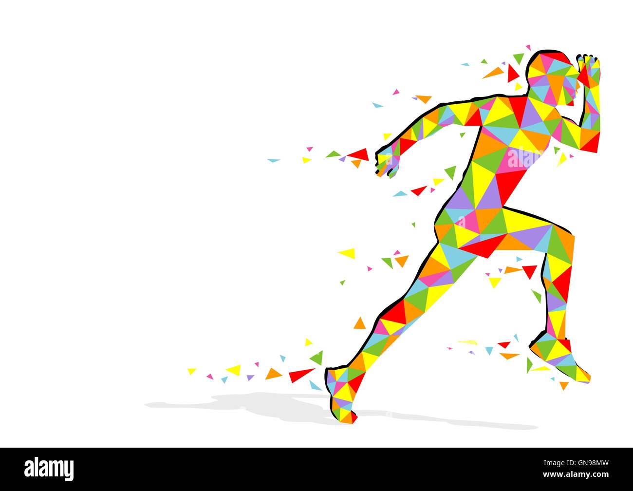 Running Pixel Man Stock Vector Image & Art - Alamy