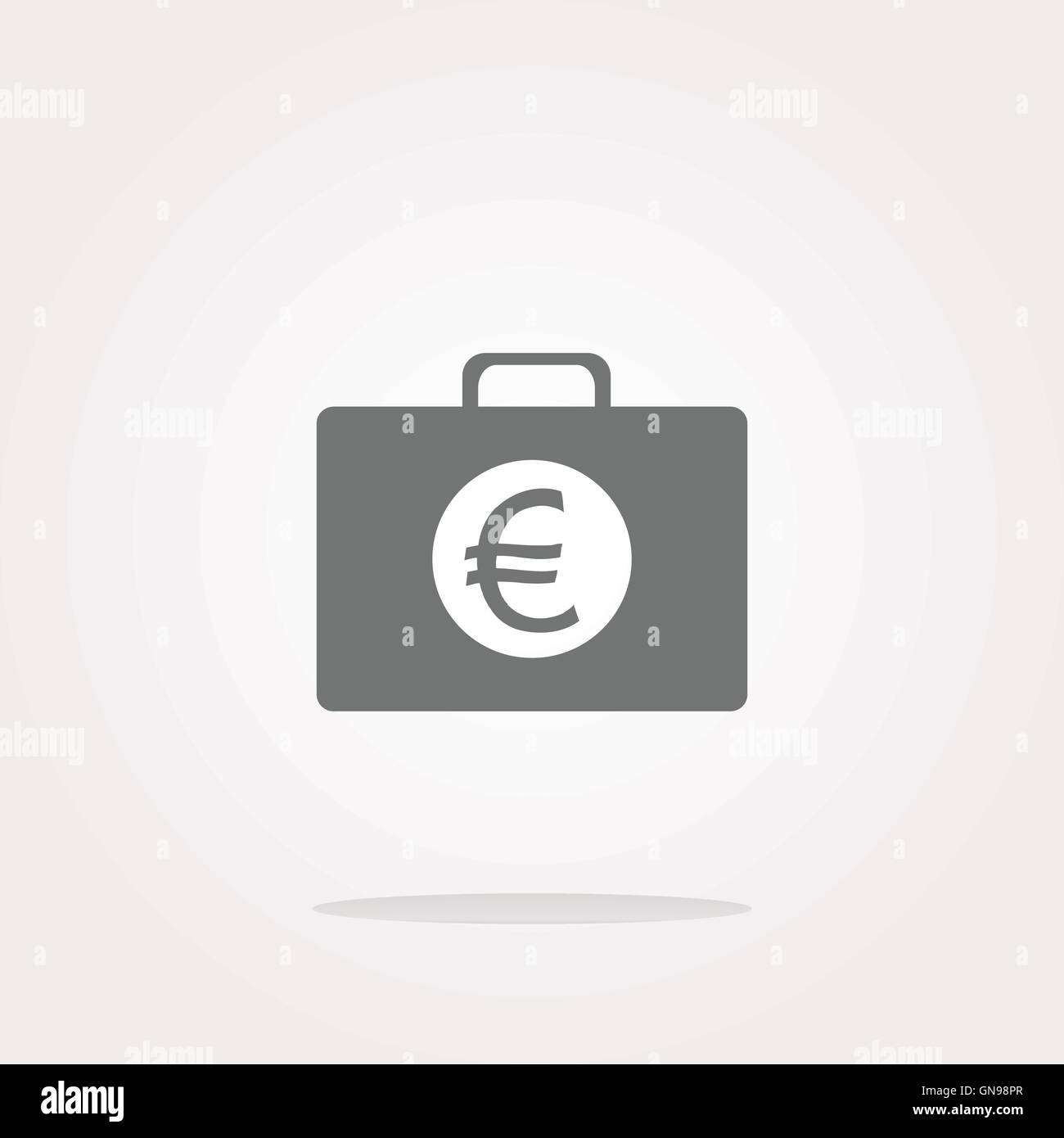 vector euro case button, financial icon isolated on white background ...