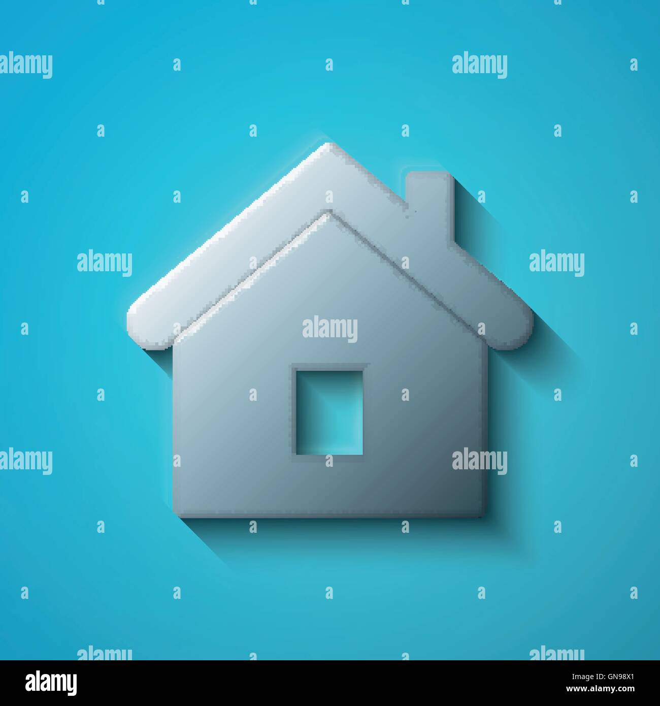 Finance concept: flat metallic Home icon, vector Stock Vector Image ...