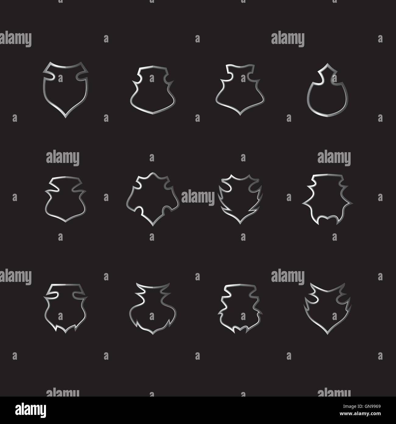 Shield silver hi-res stock photography and images - Alamy