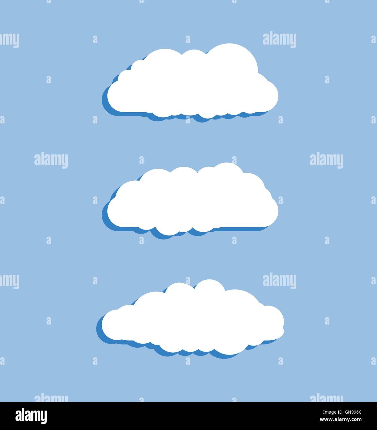 Set Of Blue Sky Clouds Cloud Icon Cloud Shape Set Of Different