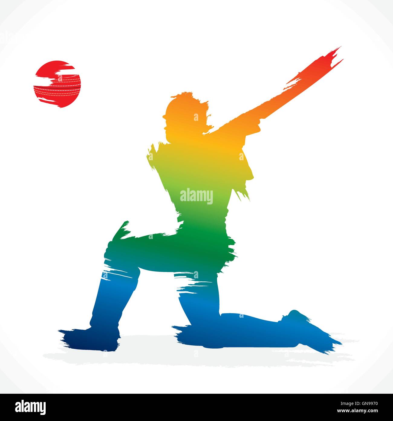 Cricketer vector hi-res stock photography and images - Alamy