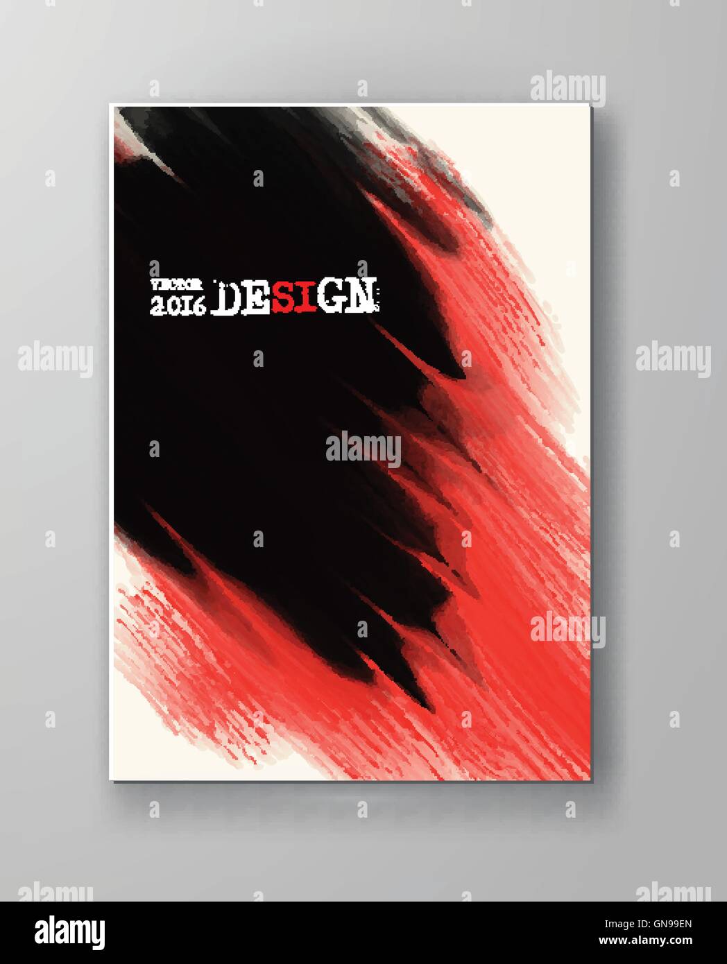 Brochure red black paint backgrounds Stock Vector Images - Alamy