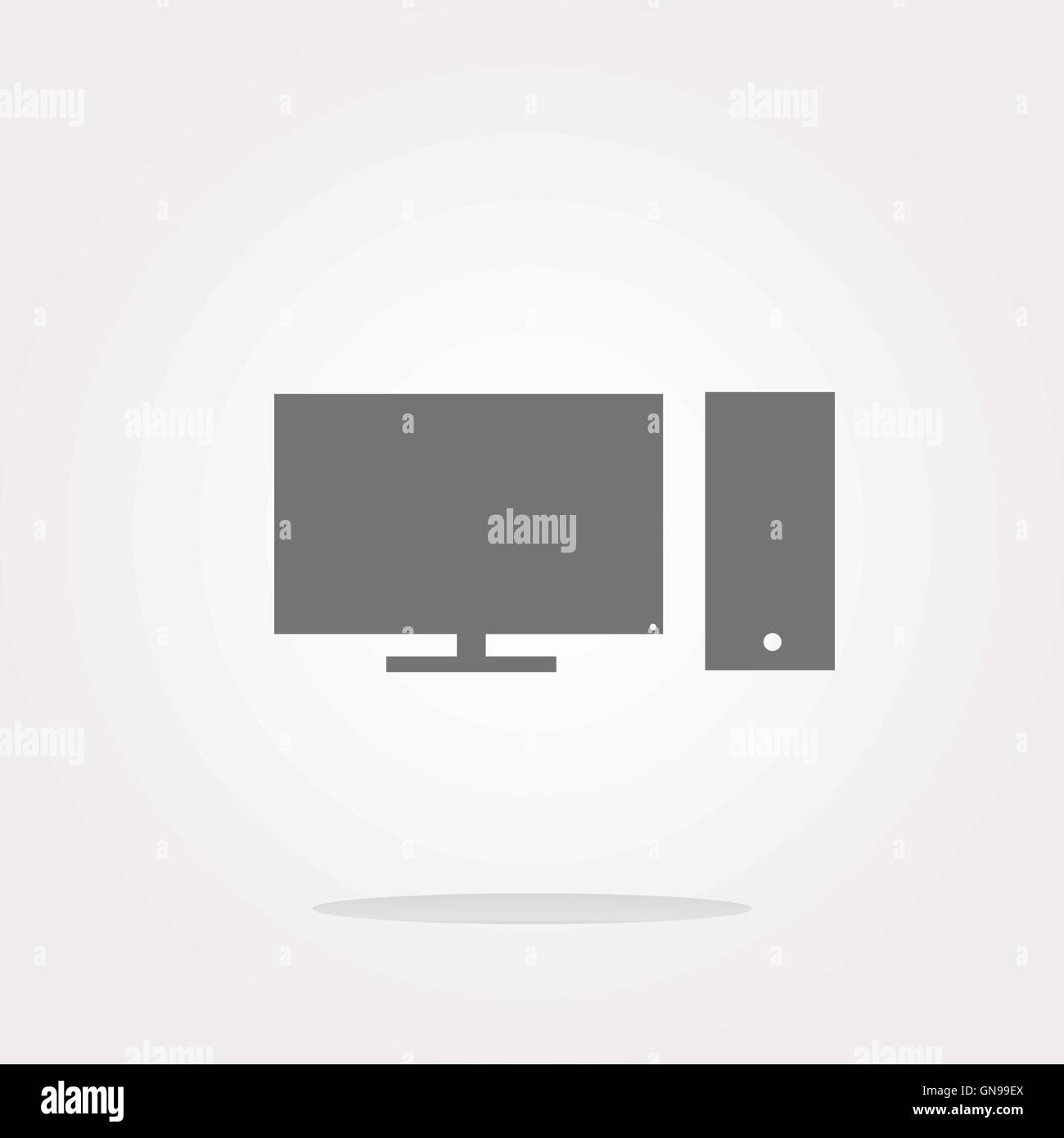 vector computer pc icon button Stock Vector Image & Art - Alamy