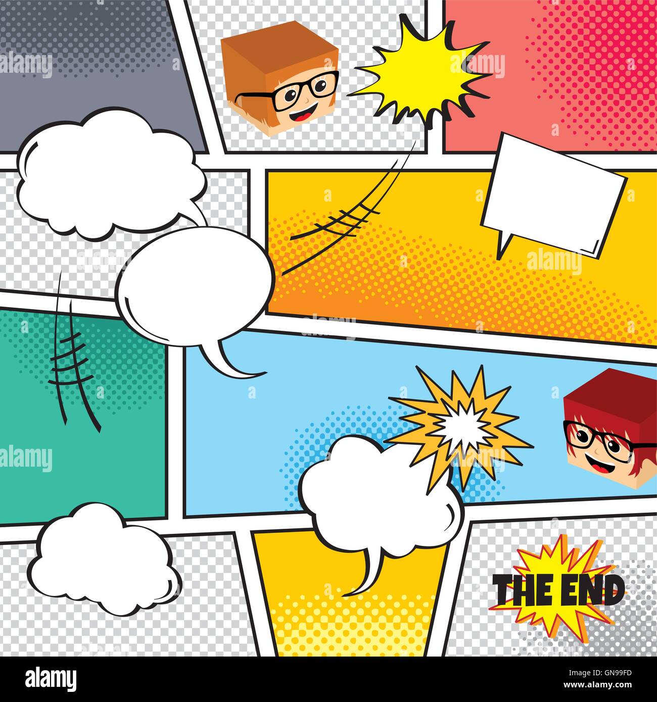 Comic book banner set hi-res stock photography and images - Alamy