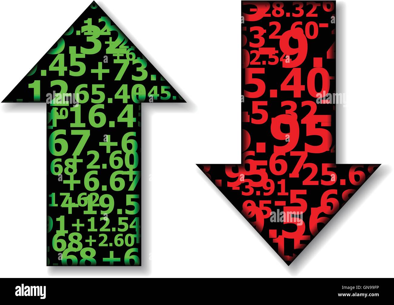 Up and Down Arrows Stock Black Stock Vector Image & Art - Alamy