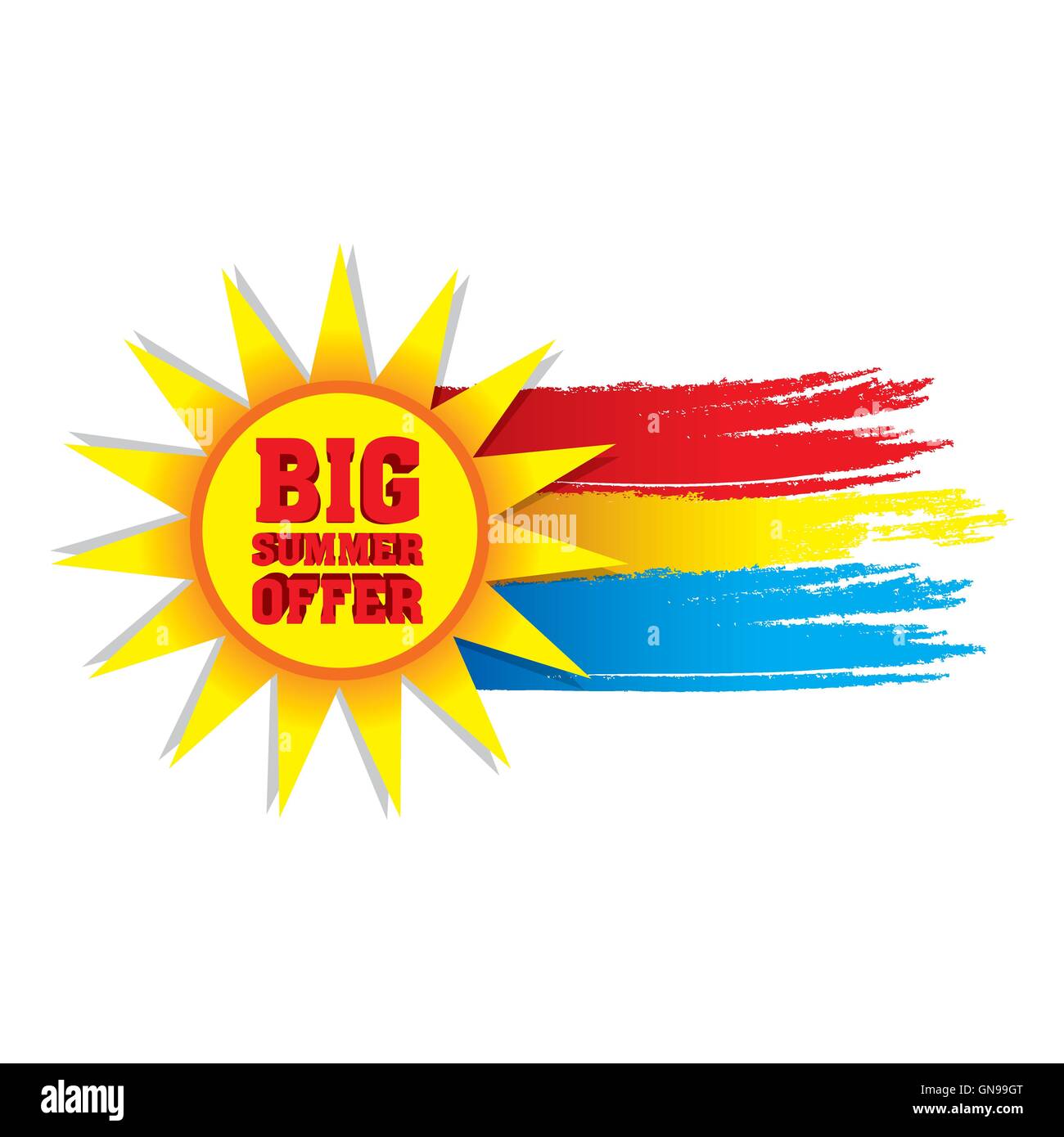 Summer vacation vector banner Cut Out Stock Images & Pictures - Alamy