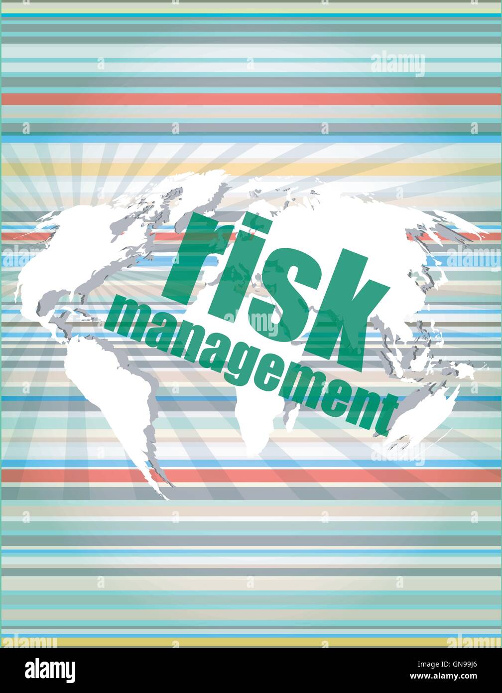 Management concept: words Risk management on digital screen vector ...