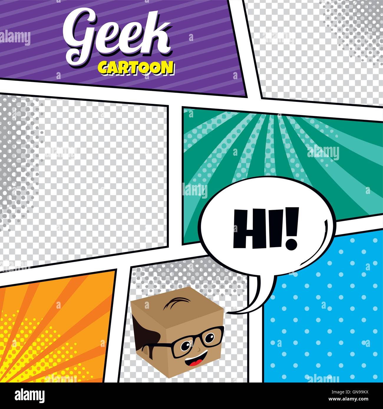 cartoon theme comic template Stock Vector Image & Art - Alamy